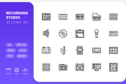 Recording Studio - Line Icons Vol.2, an Outline Icon by RudenkoArts