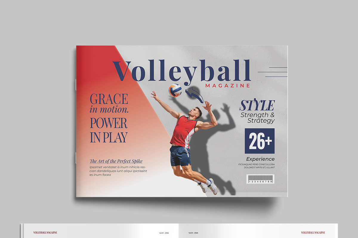 Modern Volleyball Magazine Layout