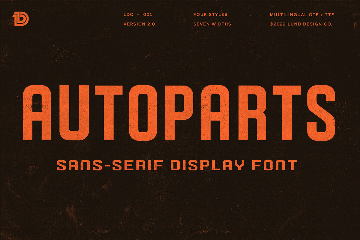 AUTOPARTS Condensed Display Font