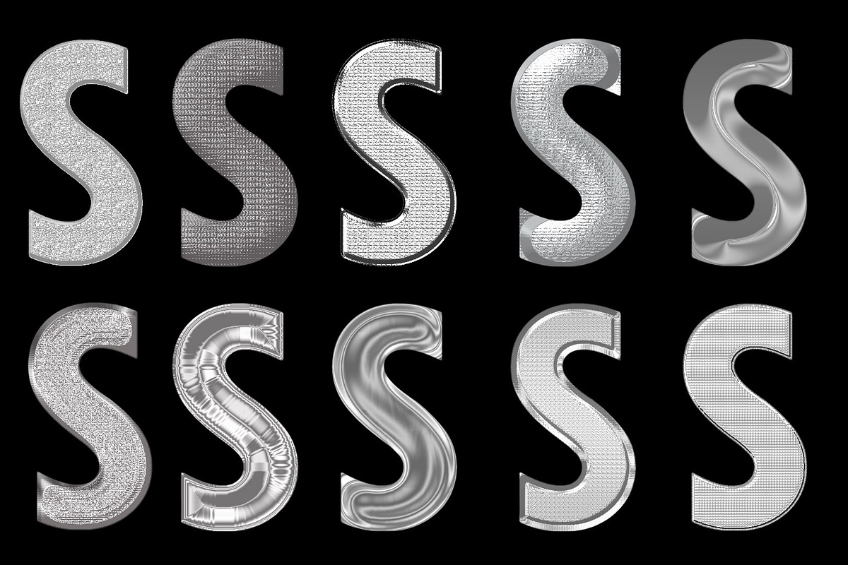 Silver Chrome Photoshop Layer Styles, a Layer Style Add-On by Posh ...