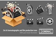 Full cardboard box filled cinema | Illustrations ~ Creative Market