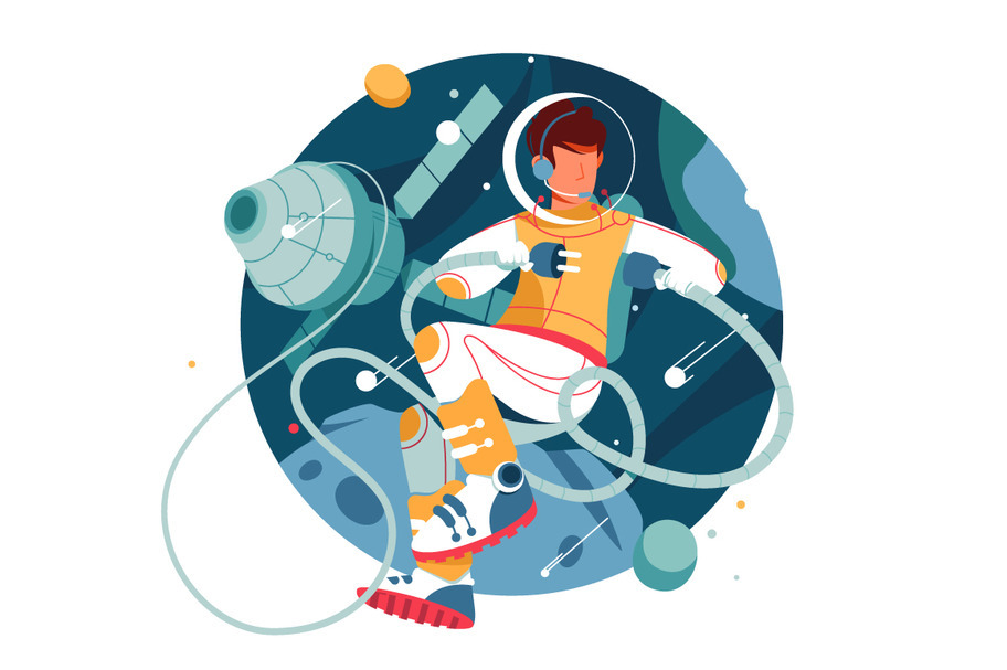 Man on earth glove background, a Person Illustration by Evanat ...