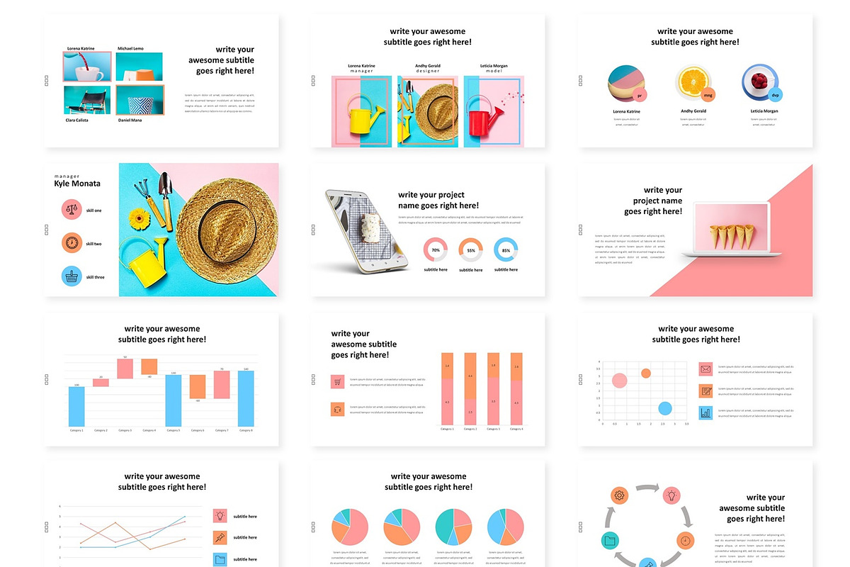 TutiFruti - Google Slides Template, a Presentation Template by AQR Studio