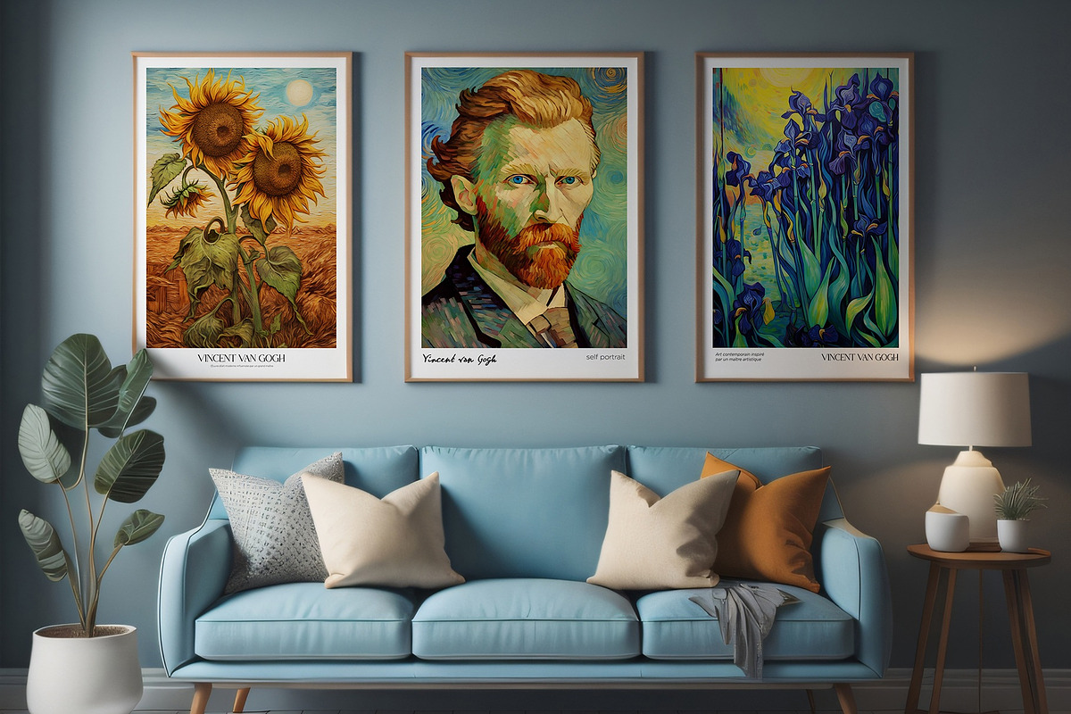 Art Poster Inspired by Van Gogh, a Decorative Illustration by Vibrand ...