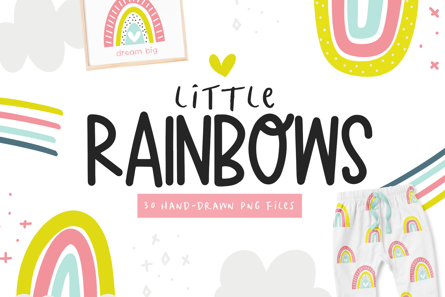 Bright Rainbow Clip Art, a Decorative Illustration by KA Designs