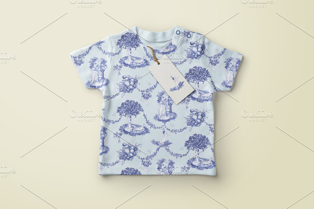 Harvest Bunnies - Toile De Jouy, a Pattern Graphic by YvY
