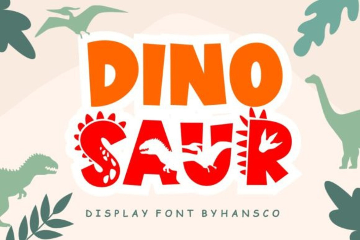 Dinosaur Font, a Script Font by Personalized1926