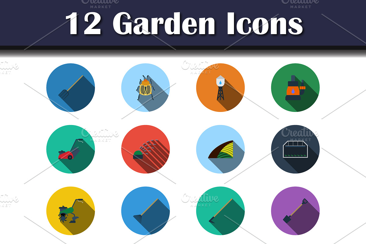 Garden Icon Set, an Icon by Pavel Vectors | Creative Market