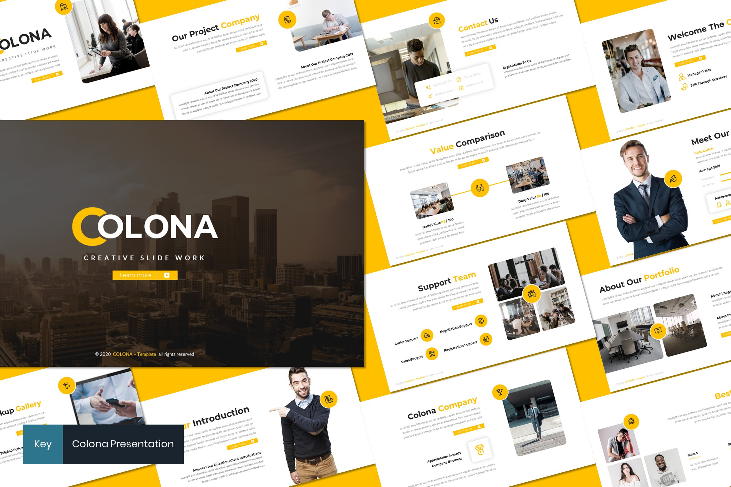 Colona - Keynote Template | Presentation Templates ~ Creative Market