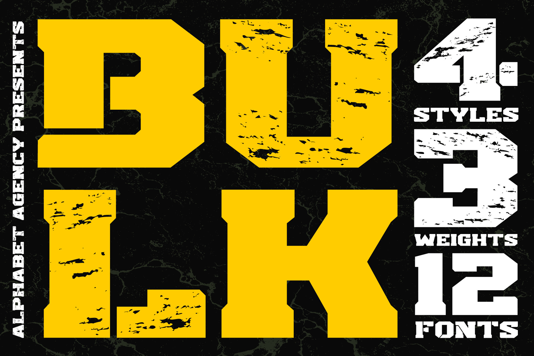 BULK FONT FAMILY (12 FONTS), a Font by Alphabet Agency | Creative Market