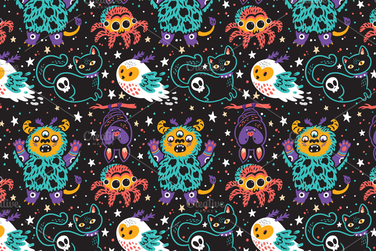 Nightmare patterns, a Pattern Graphic by PenguinHouse