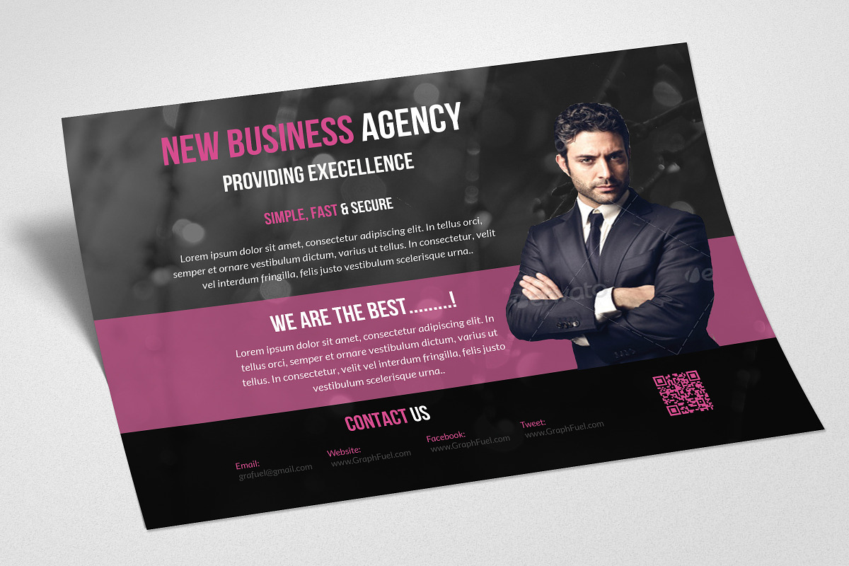 Business Horizontal Flyer Template, a Flyer Template by Psd Templates