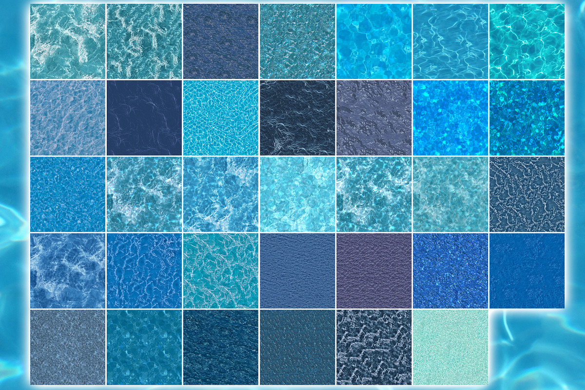 34 Seamless Sea,Ocean&Pool Textures, a Pattern Graphic by Creative ...