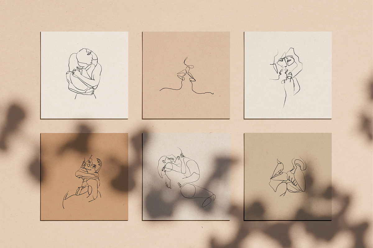 Line Drawings: Duo 12 Illustrations, an Illustration by Delightful Design