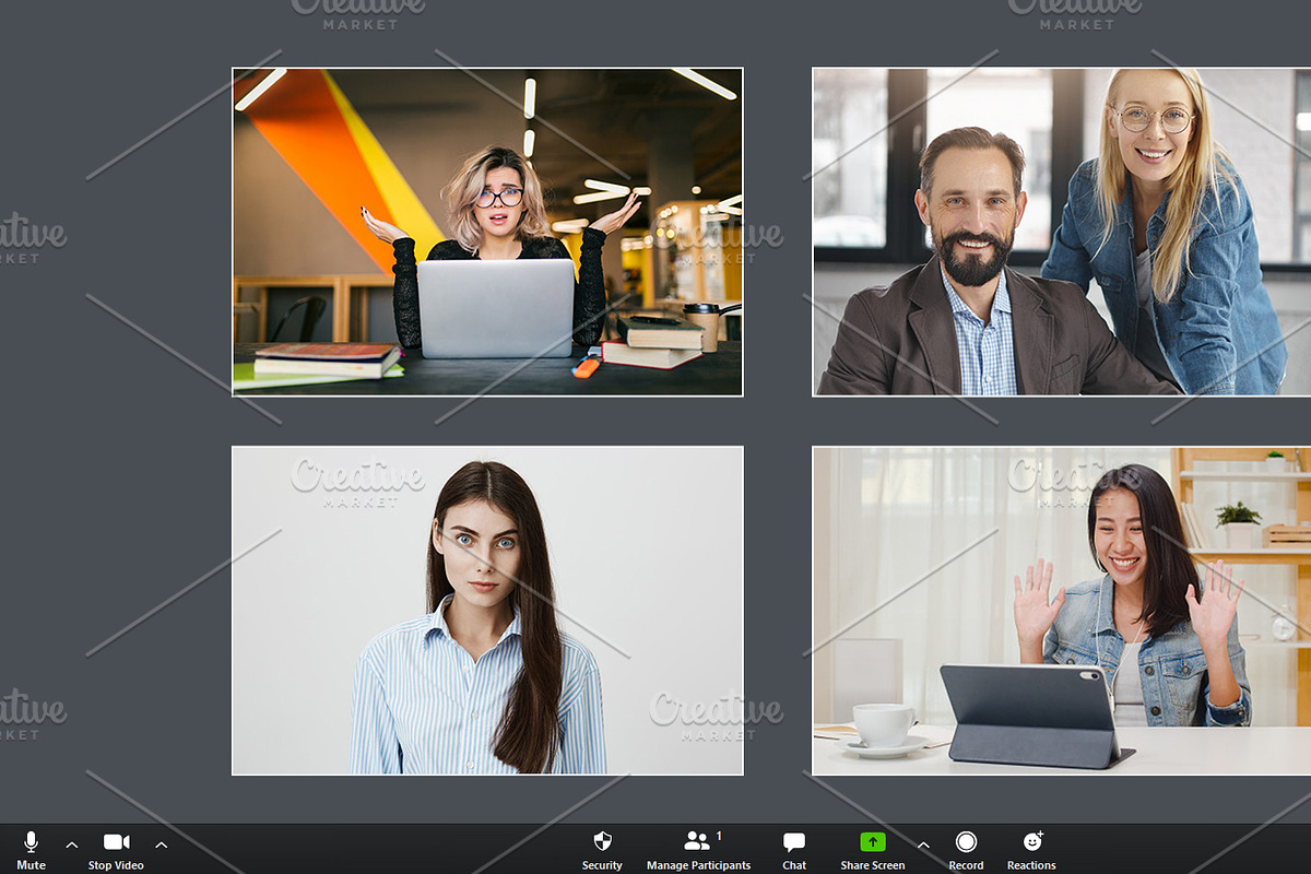Zoom Meeting Mockup Kit, a Mockup by ZP Design