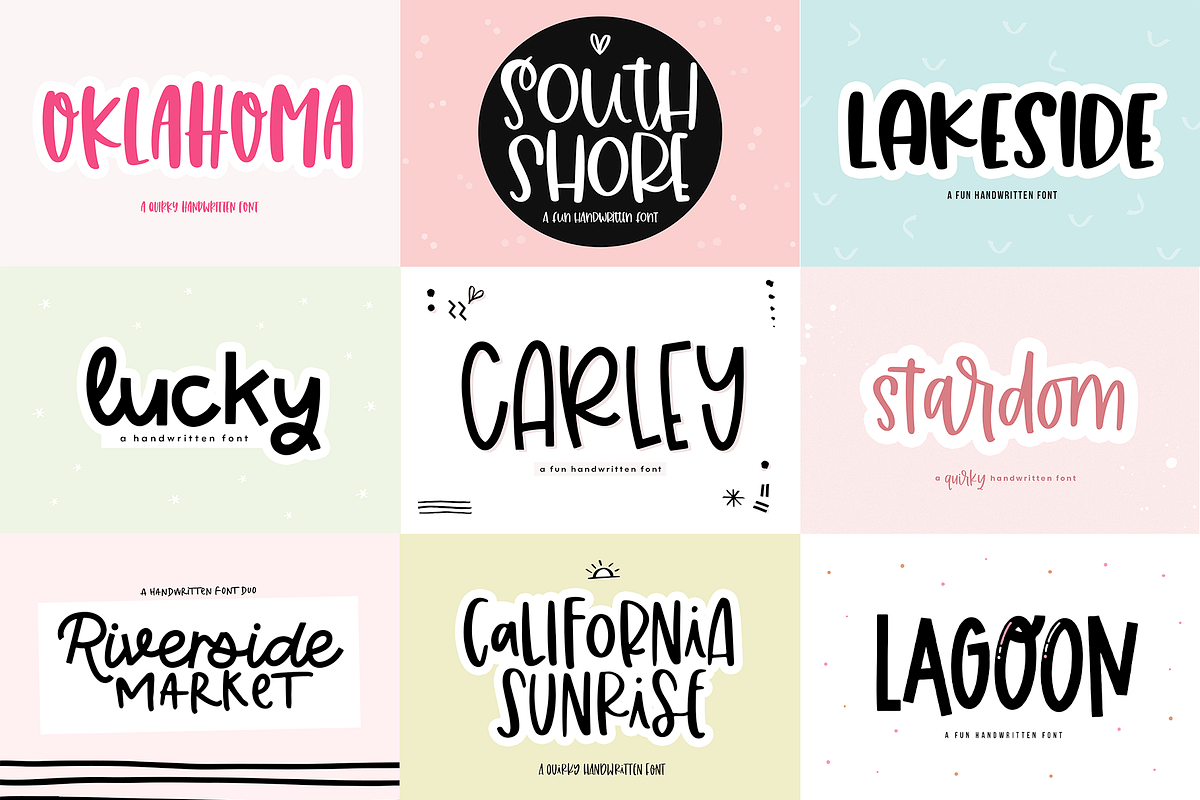 Mini Crafty Font Bundle, a Script Font by KA Designs
