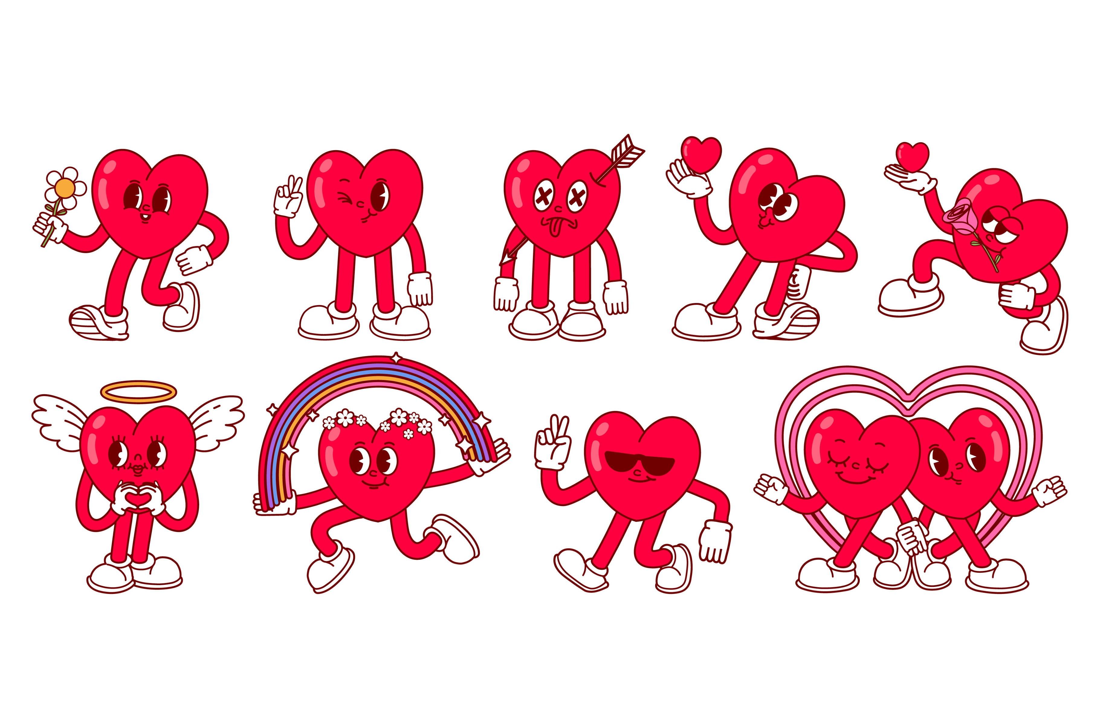 Heart character. Love mascot hearts, an Object Graphic by winwin.art ...