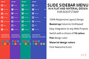 Slide Sidebar Menu Flat Color, a HTML Template by Artolus