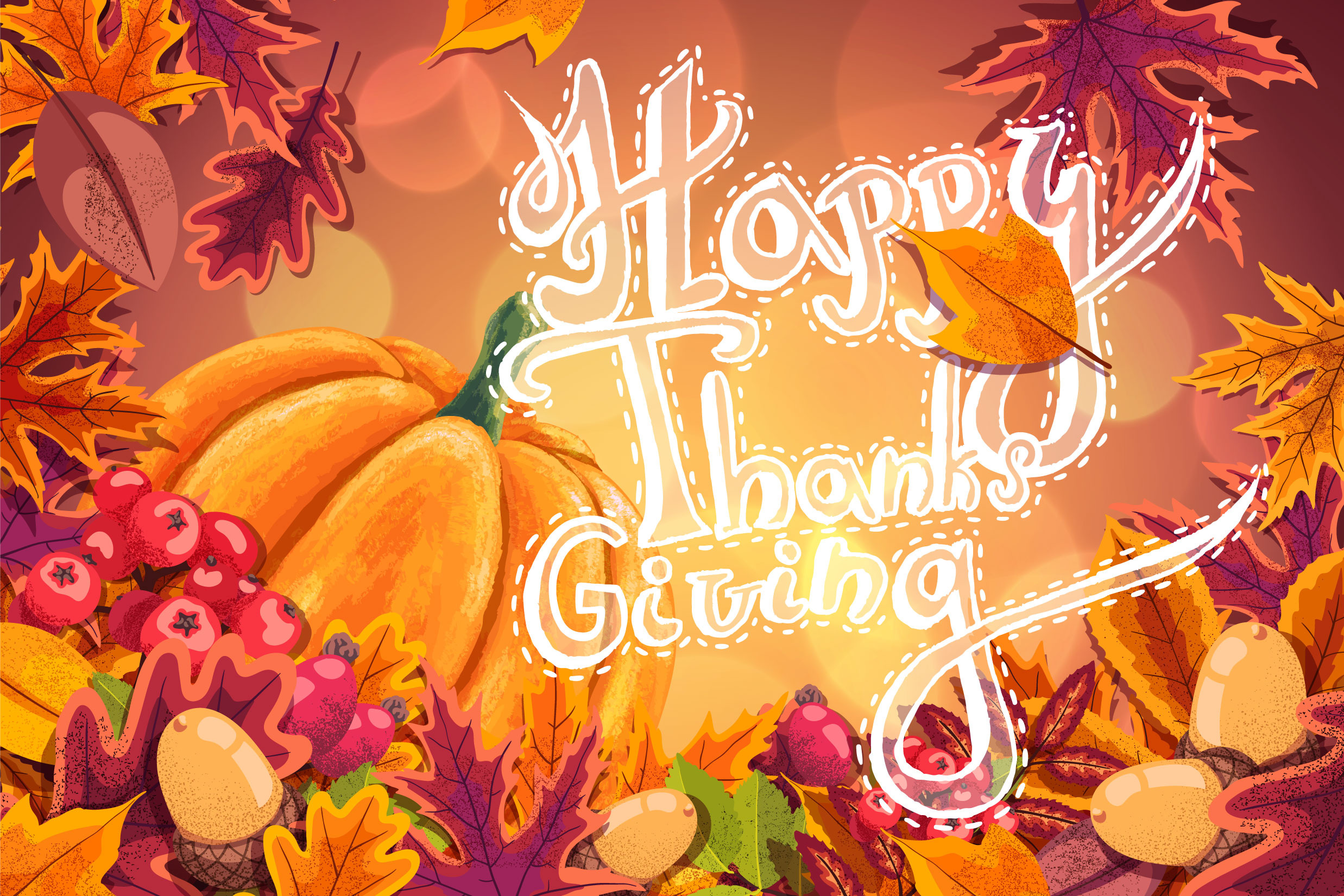 Thanksgiving backgrounds set, a Decorative Illustration by Lazy Cloud