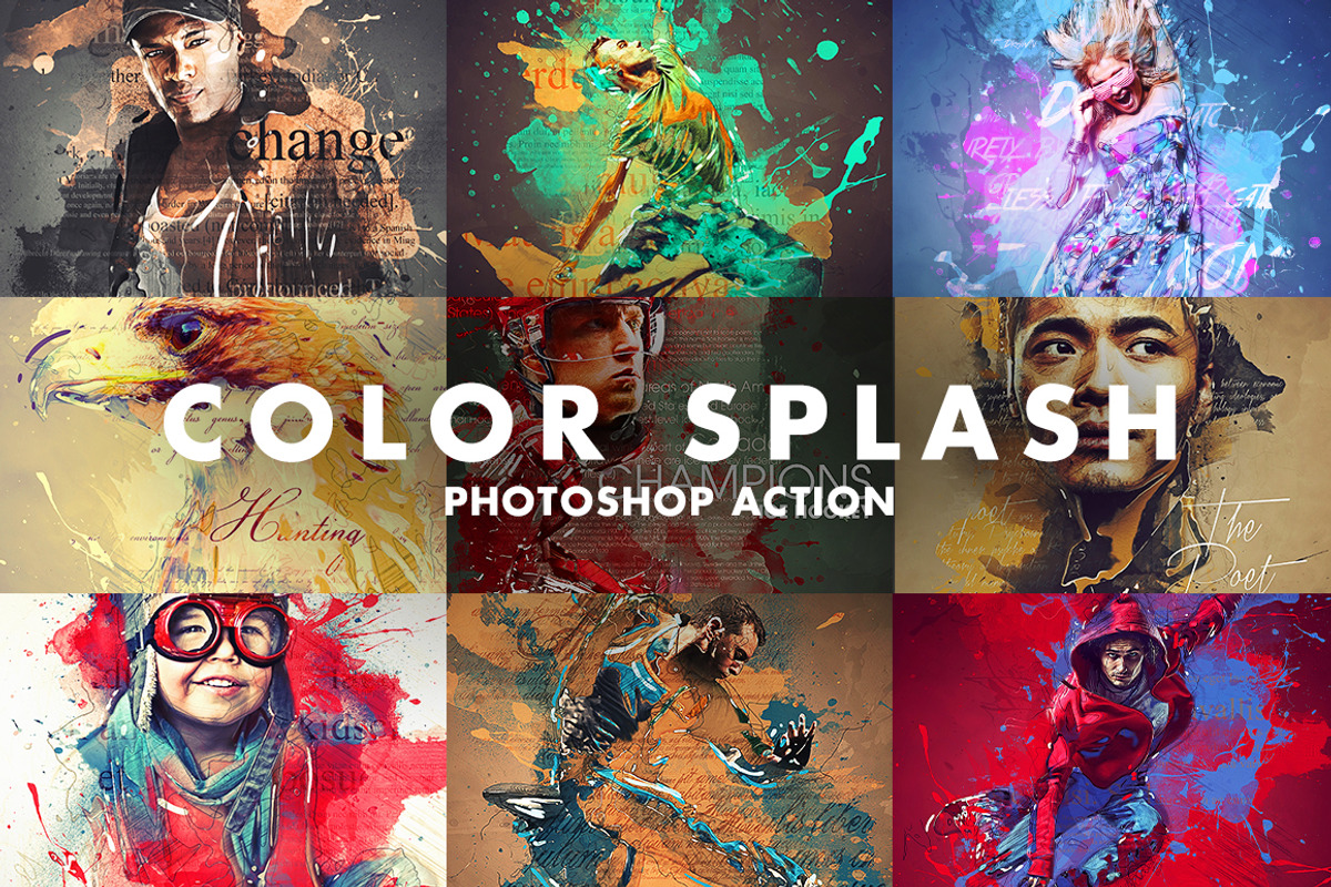 Color Splash Photoshop Action, an Action Add-On by Sevenstyles ...