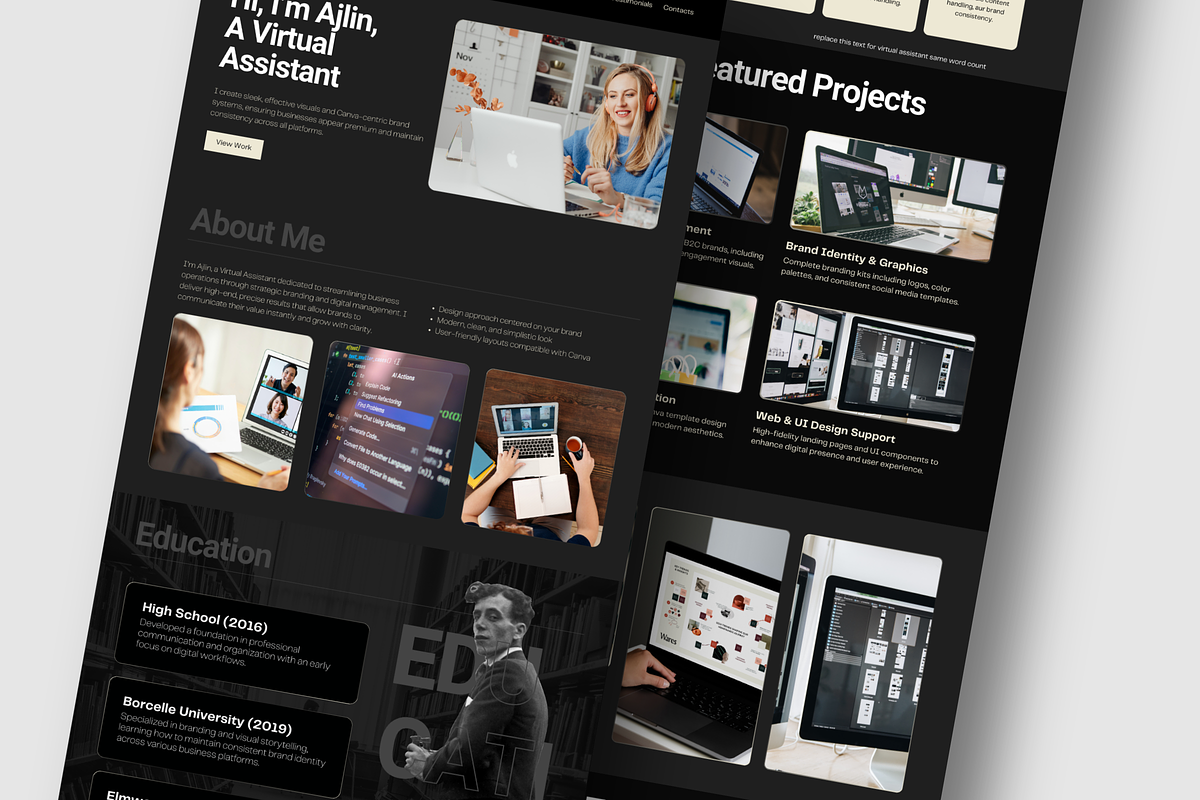 Virtual Assistant Portfolio Website, a Social Media Template by Snapybiz