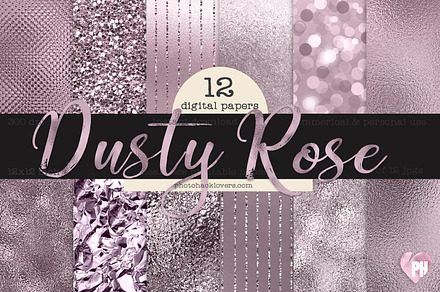 Rose Gold & Ivory Digital Paper | Textures ~ Creative Market