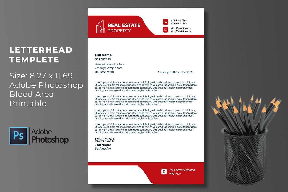 Stationery Letterhead Template