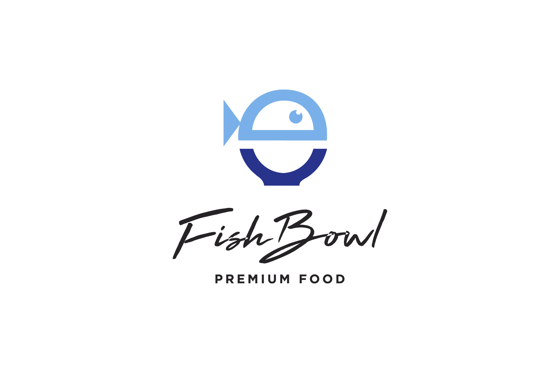 fish bowl logo, a Branding & Logo Template by ZHR Creative