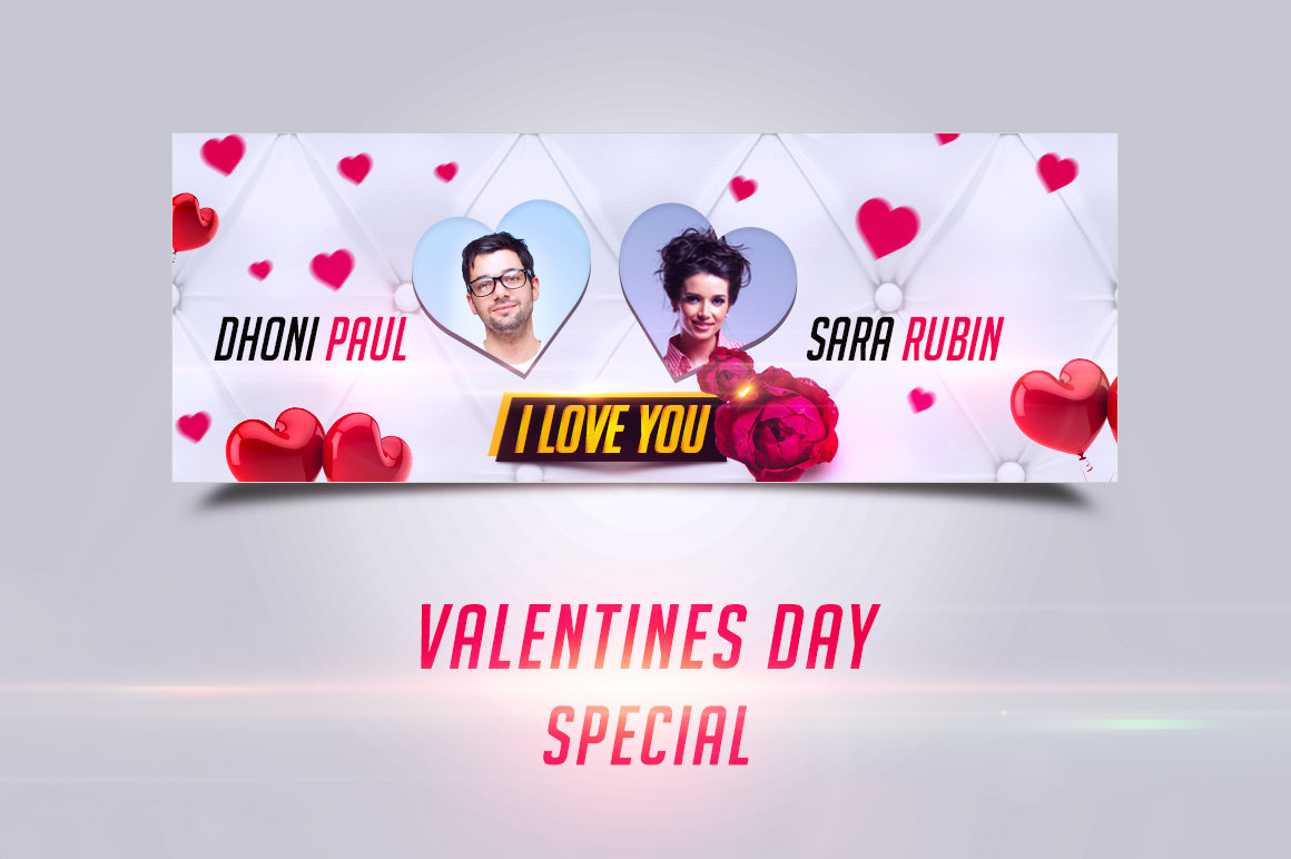 Valentines Day Facebook Cover, a Social Media Template by Jaisivakumar