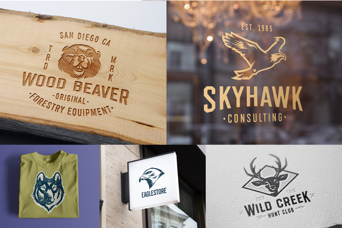 Animals Marks & Badges Bundle, a Branding & Logo Template by Tortugastudios