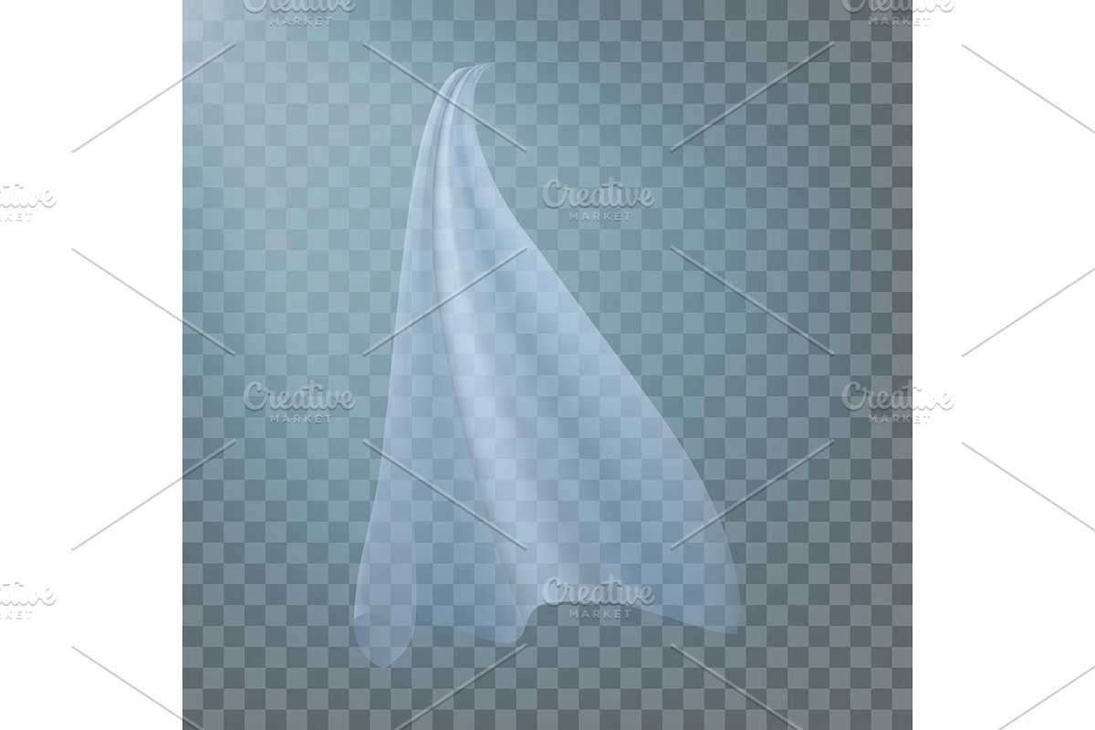 Fluttering White Cloth Vector. Viel, an Object Graphic by pikepicture ...