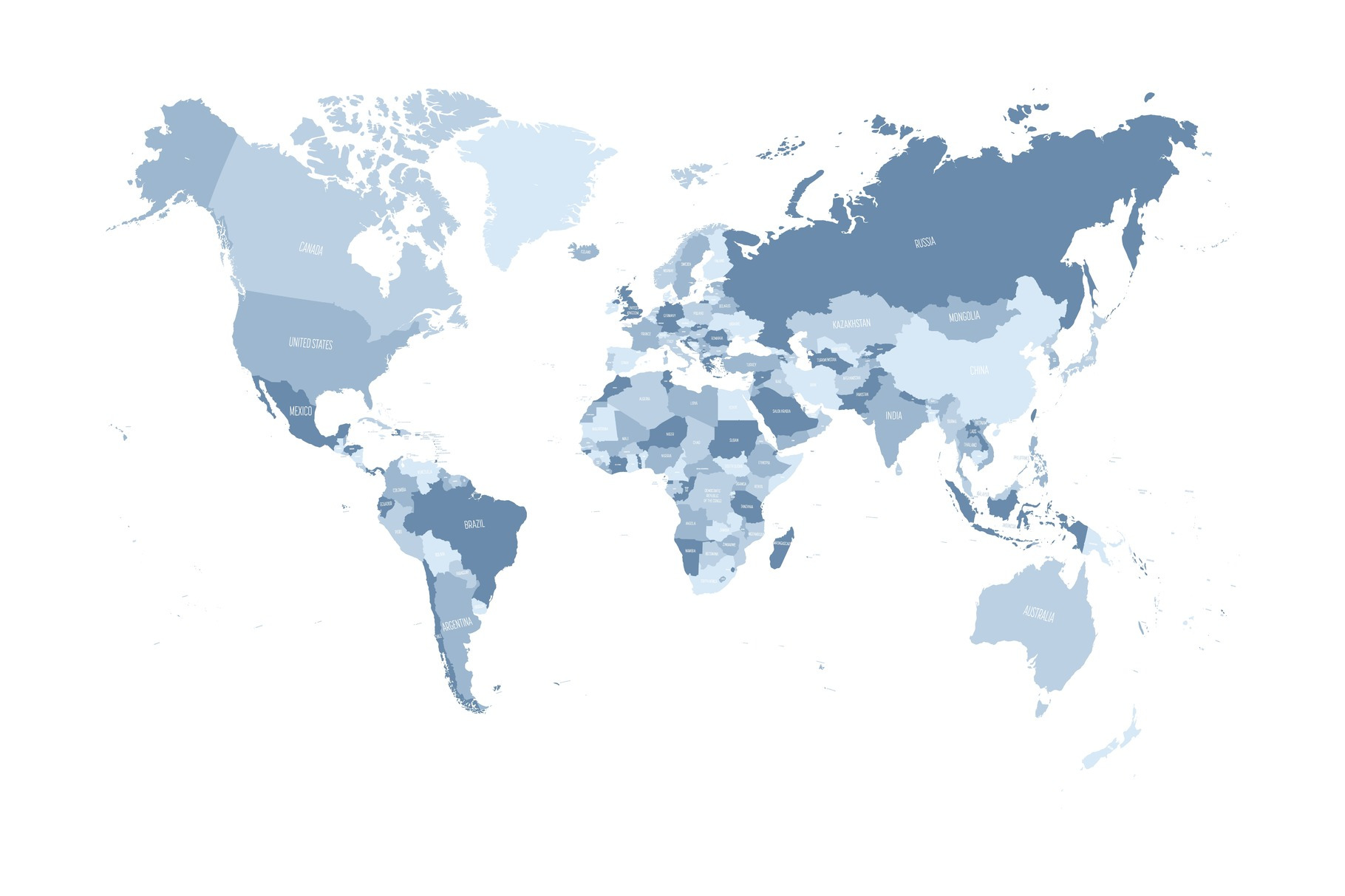 Geopolitical World map. High detail, an Education Illustration by pytyczech