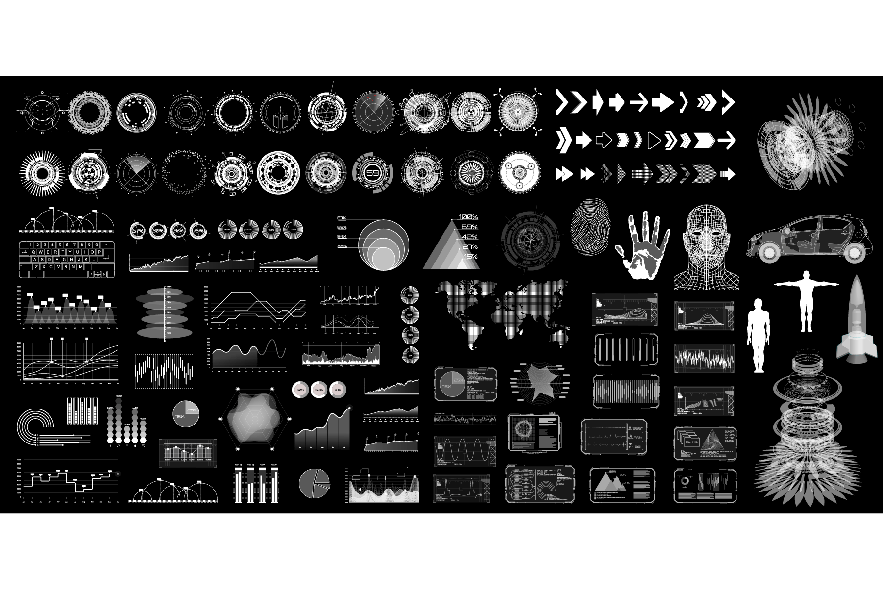 Futuristic interface HUD Design, an Object Graphic by SergeyBitos ...