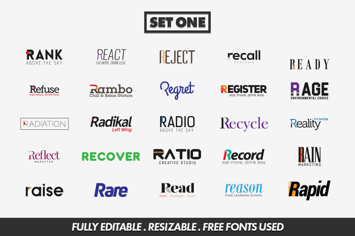 50 Letter 'R' Logos Bundle, a Branding & Logo Template by Warna Works