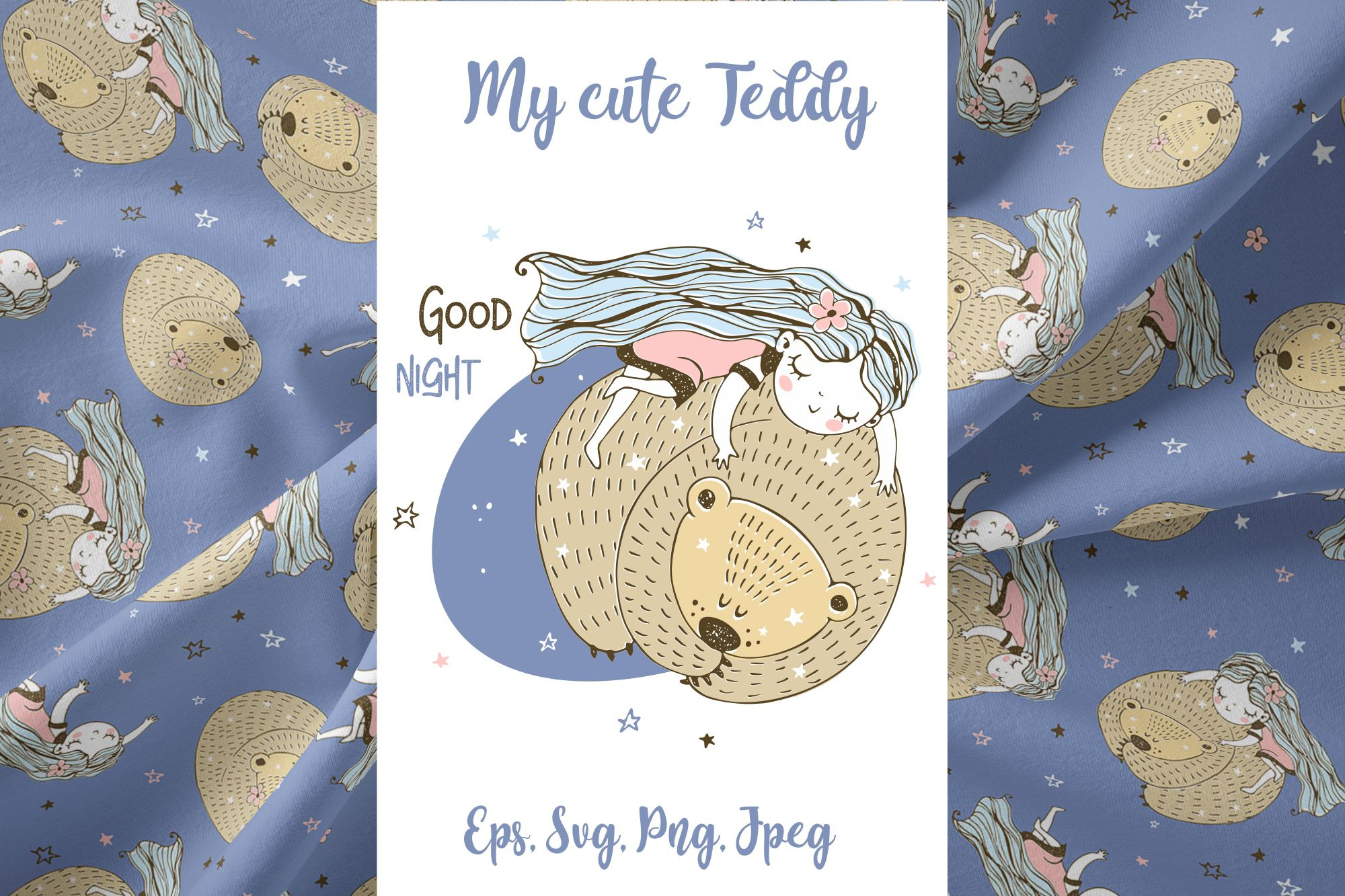 My cute Teddy. Svg, Png, Eps, an Illustration by Grigaola.Art