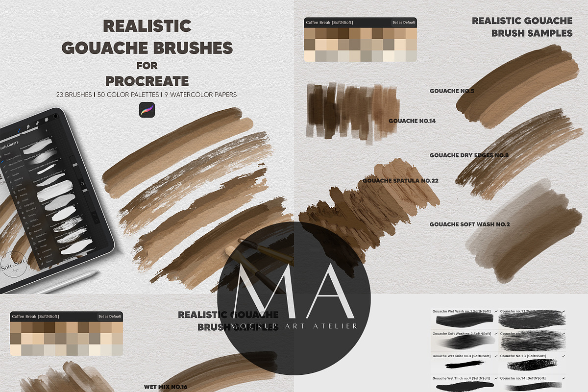 MEGA Procreate Brush Pack, a Brush Add-On by Mockup Art Atelier
