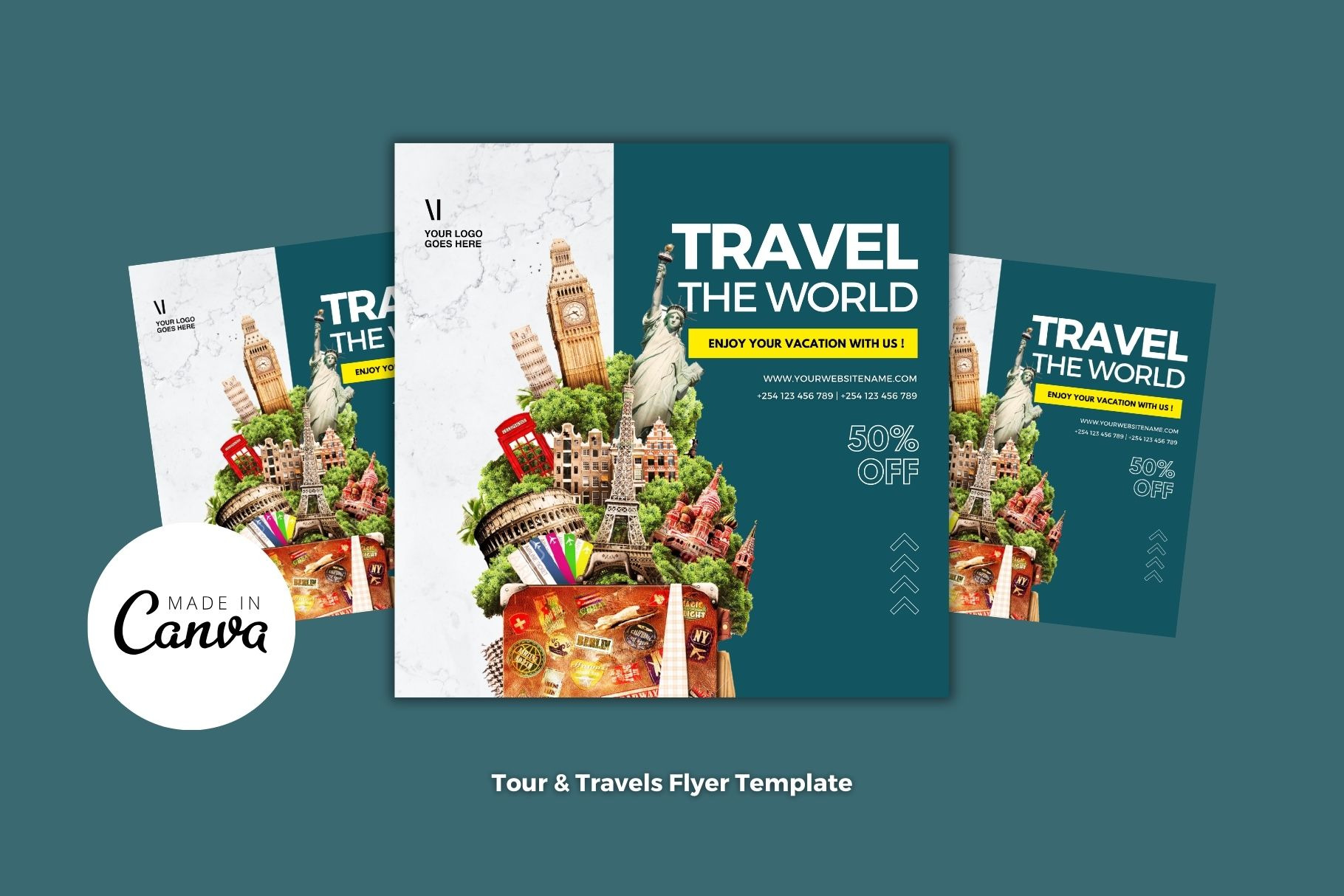 Tour & Travel Canva Flyer Template, a Social Media Template by MK ...