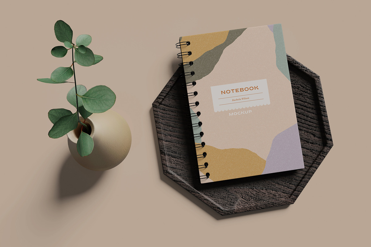 A4 / A5 Notebook Mockup, a Print Template by bimockup