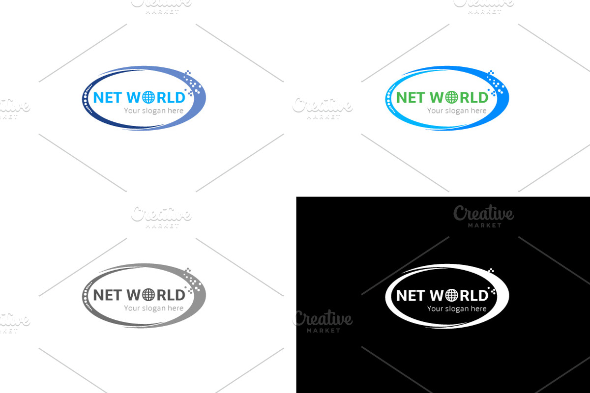 Creative Net World Logo, a Branding & Logo Template by BdThemes