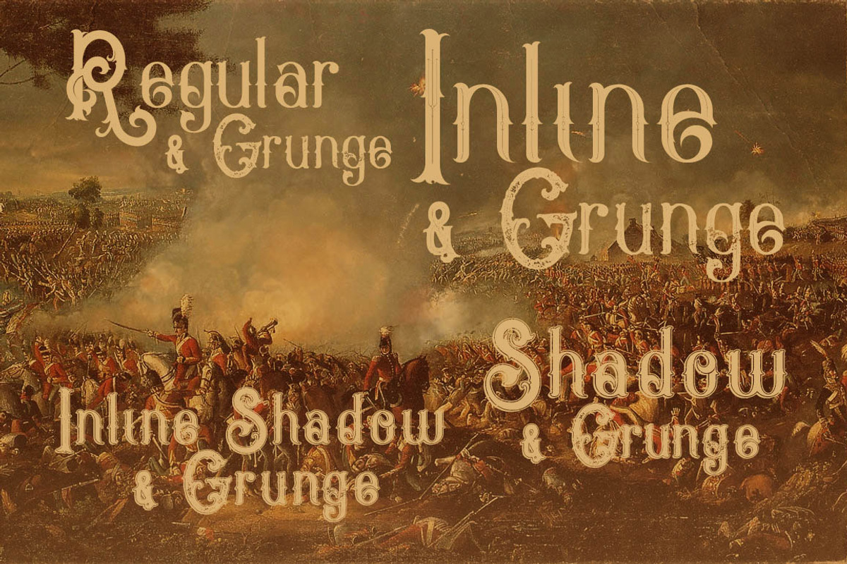 Napoleon Vintage Typeface, a Font by Cruzine
