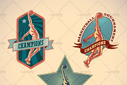 Basketball labels (3x) | Sports Illustrations ~ Creative Market