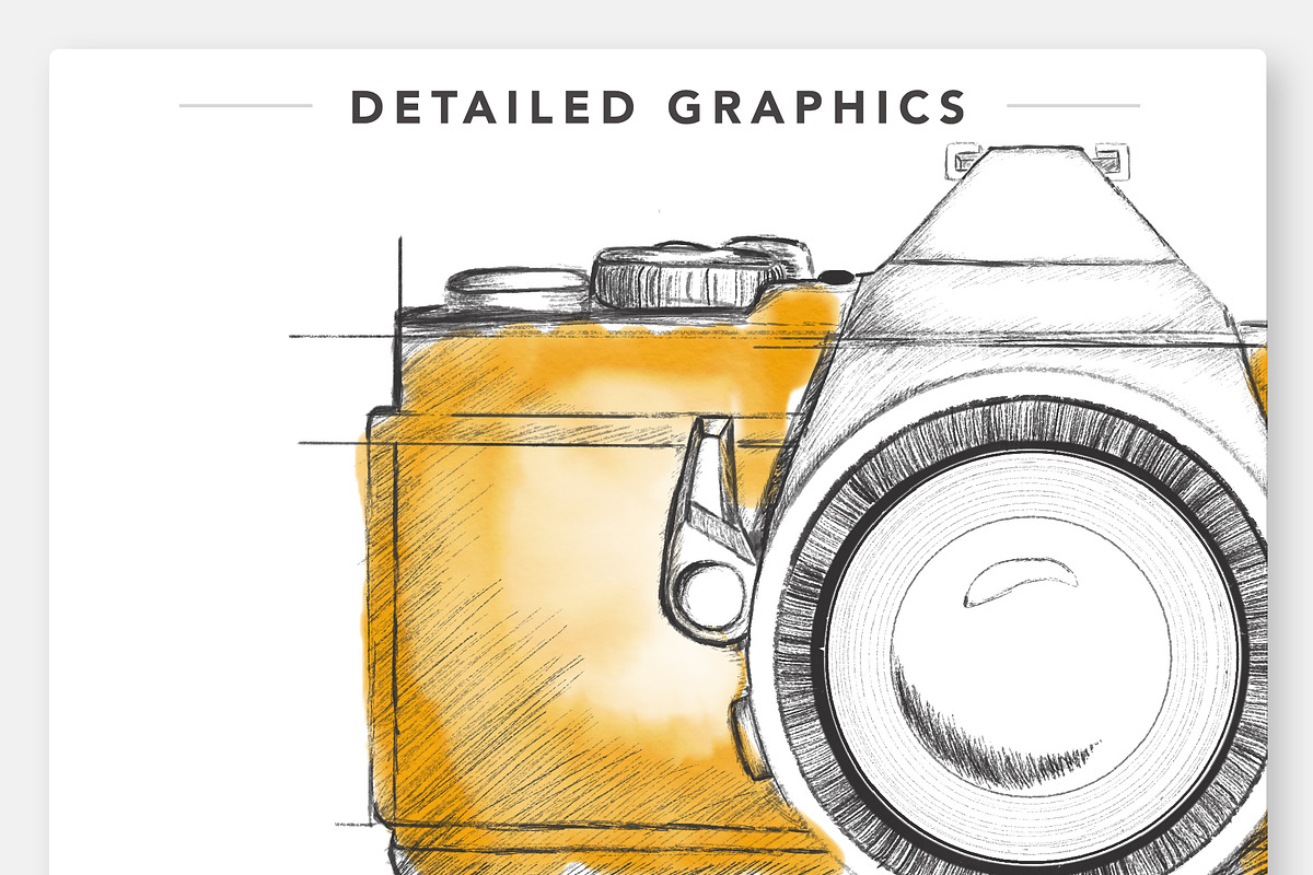 SKETCHED CAMERA GRAPHICS FOR LOGOS, an Illustration by Wooly Pronto