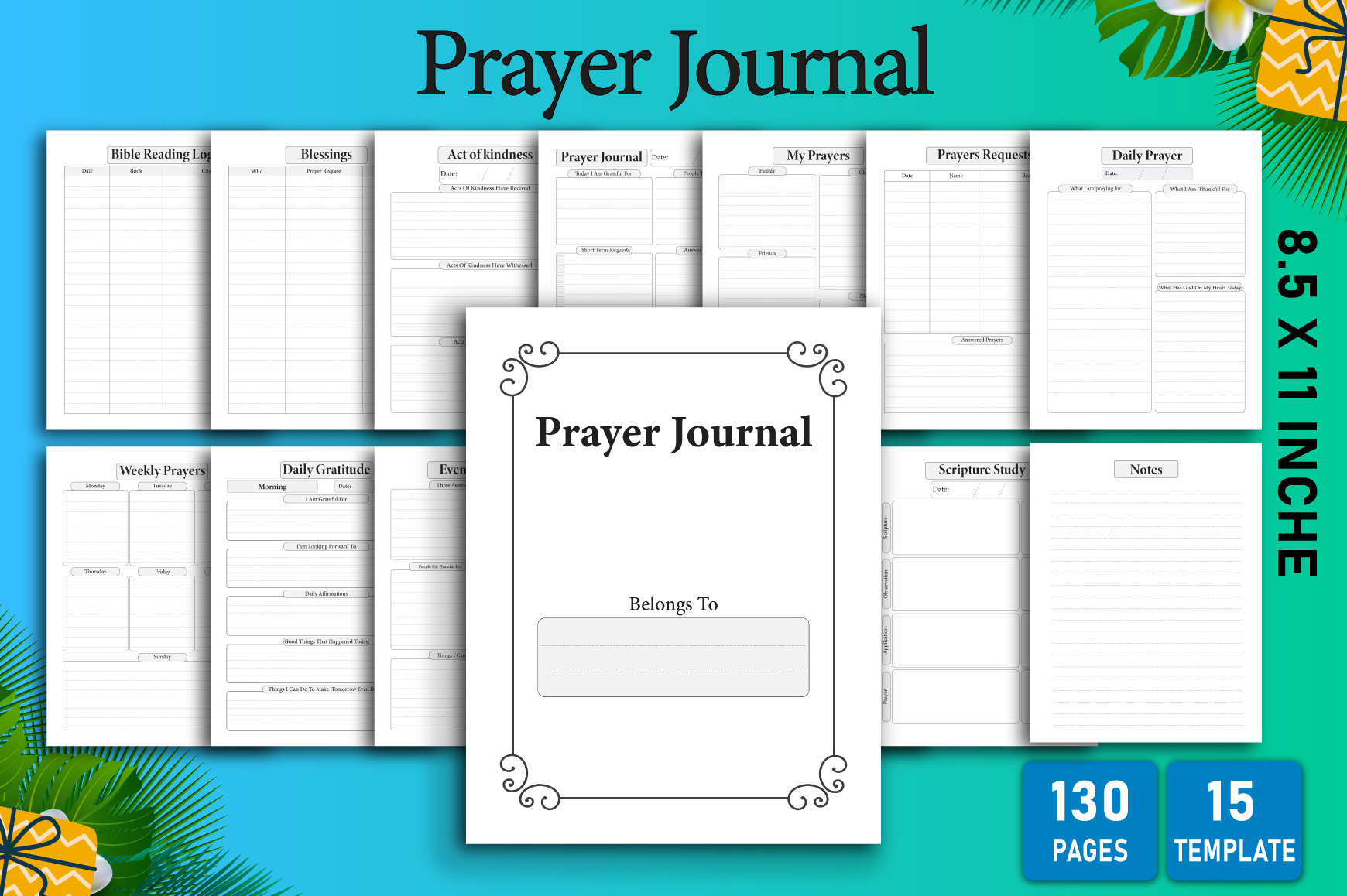 Editable Prayer journal template