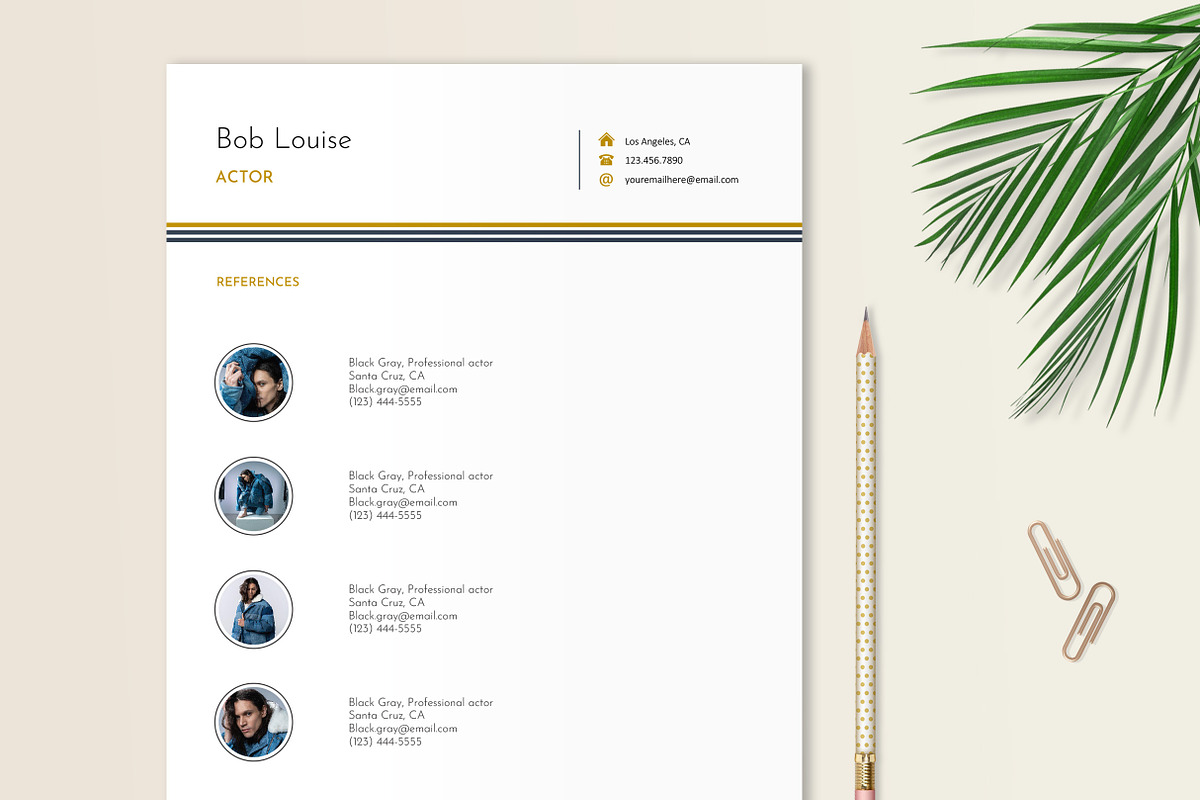 Resume Template for Artists, a Resume Template by Stanin Studio