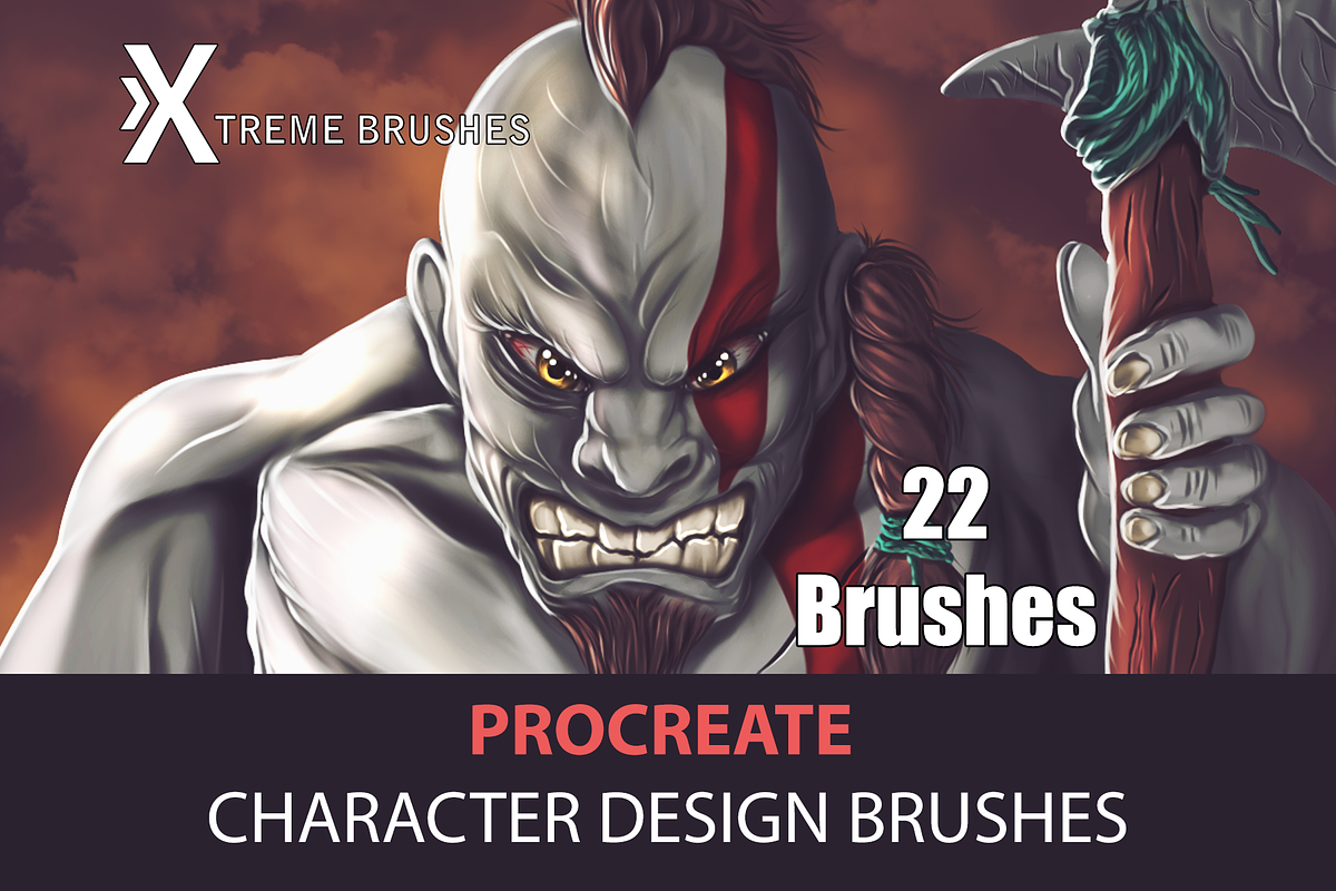 Procreate Character Design Brushes, a Brush Add-On by Extreme Brushes
