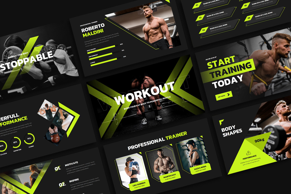 Workout Powerpoint Template Design