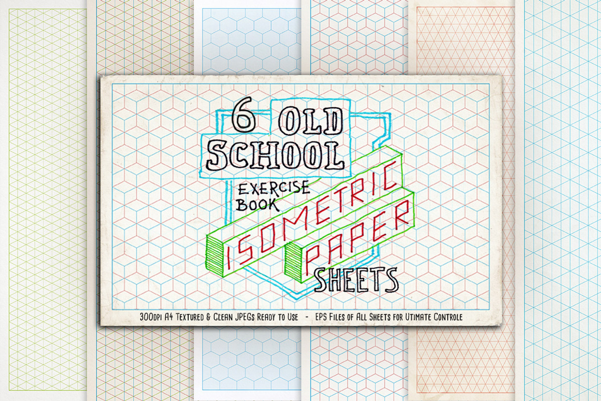 Old School Exercise Book ISO Paper, a Texture Graphic by Fendell Projects