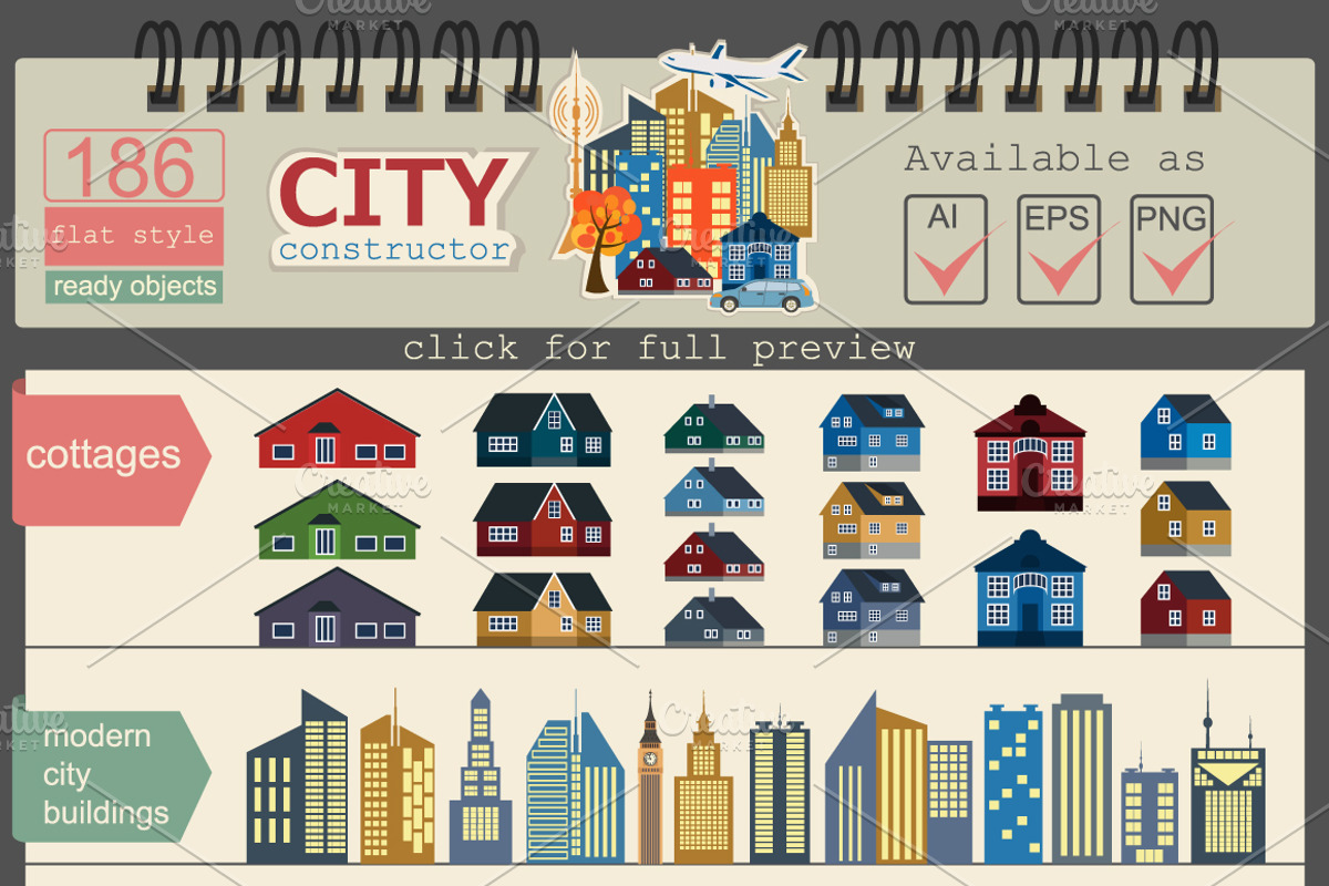 Construction your perfect city map, a Transportation Illustration by ...