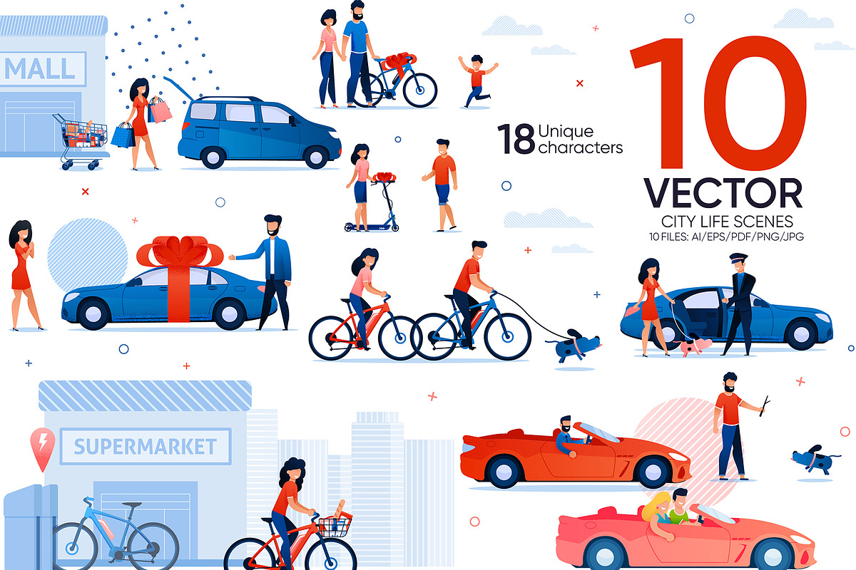 City Life Vector Scenes, a Person Illustration by PavelVinnik ...