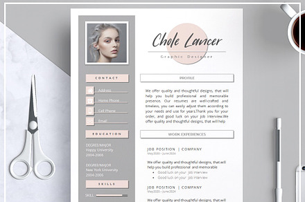 Resume Template/ Cover Letter Purple, a Templates & Theme by Freestyle ...